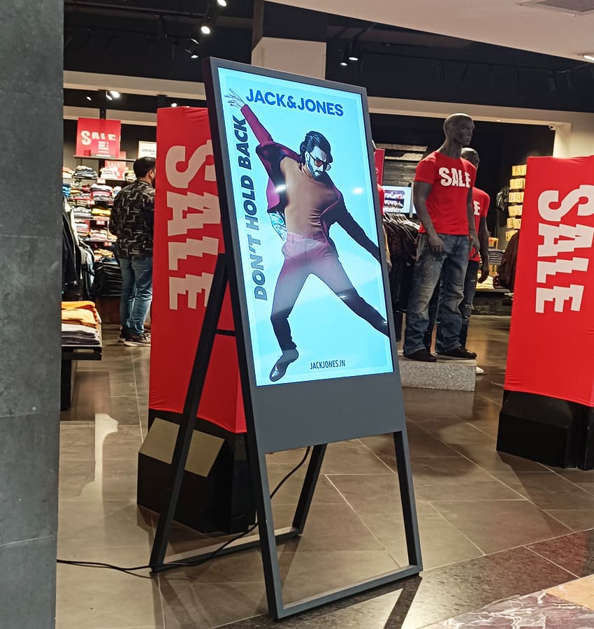 A-Frame Digital Standee with Signage Software | 3 Yrs Warranty